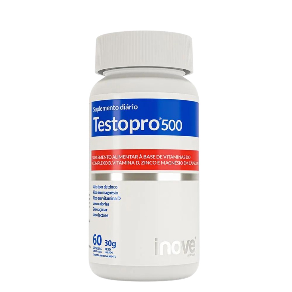 Testopro 500 Para Homens Aumenta Libido E Massa Muscular 60 Capsulas ...