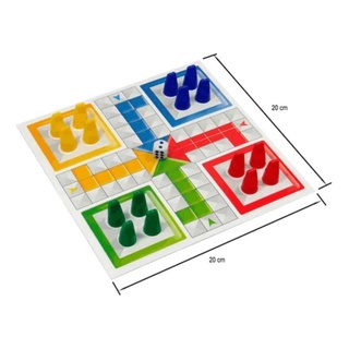Jogo Brinquedo Educativo Tabuleiro Ludo Com Tabuleiro Pinos e Dado ...
