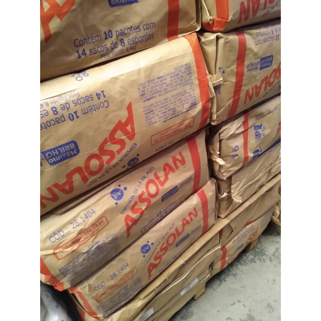 ESPONJA DE AÇO ASSOLAN 20 UNIDADES | Shopee Brasil