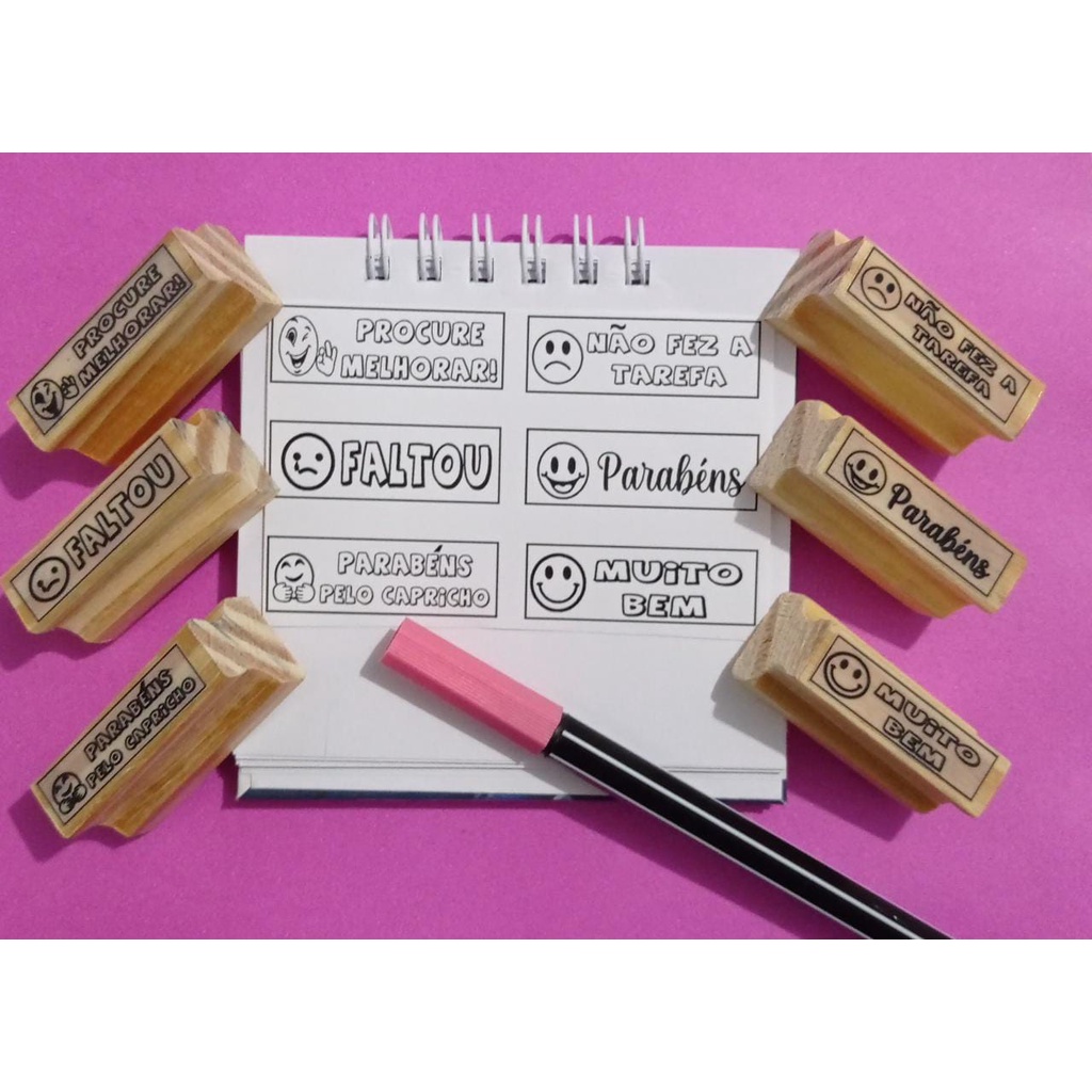 Carimbo pedagógico escolar professor | Shopee Brasil