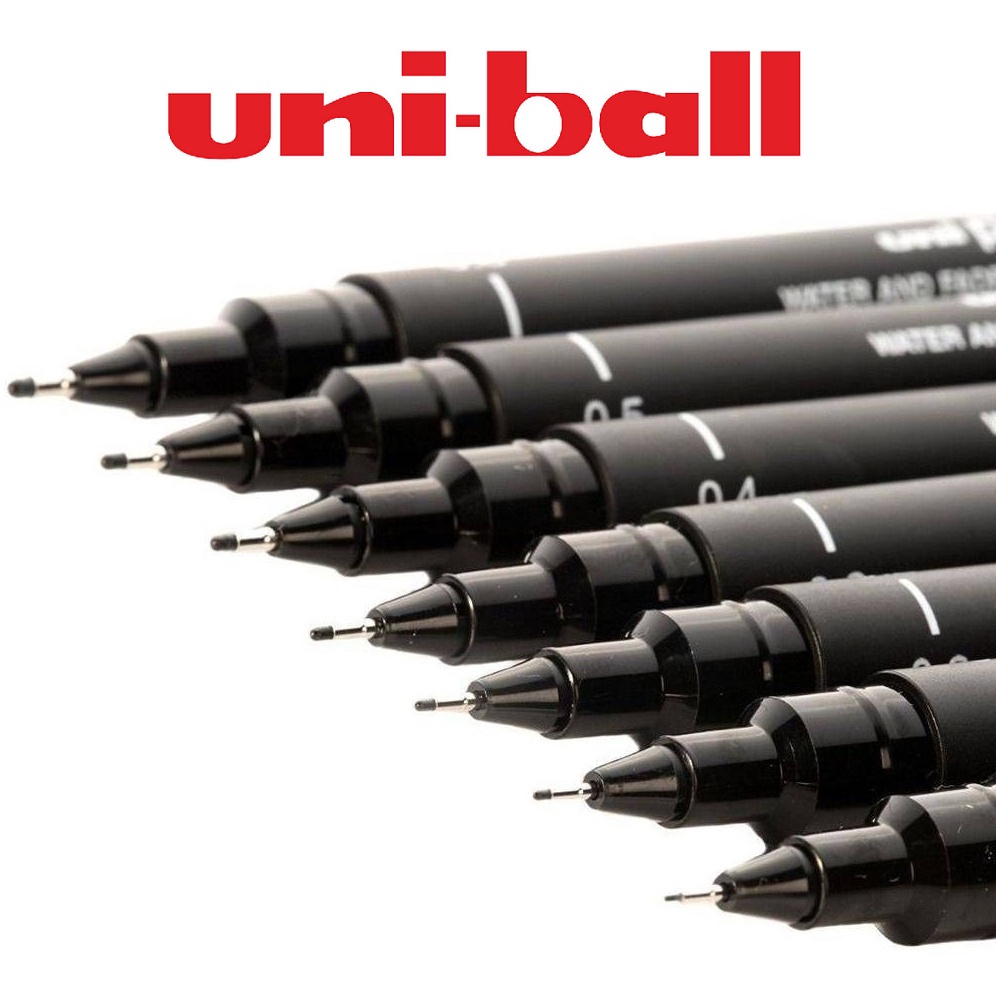 Caneta Tecnica Nanquim Uni Pin Fine Line Uniball Cor Preto | Shopee Brasil