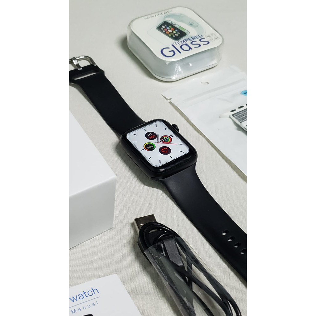 Smartwatch IWO 12 lite W26 black com tela infinita 2 pulseiras extras ...