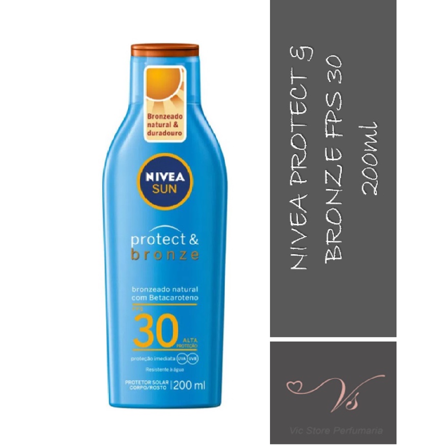 Protetor Solar Nivea Sun Protect & Bronze FPS 30 200ml | Shopee Brasil