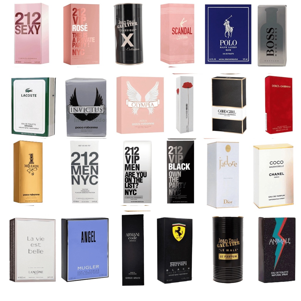Perfumes Importados Feminino E Masculino Marcas Famosas Alta Fixação ...