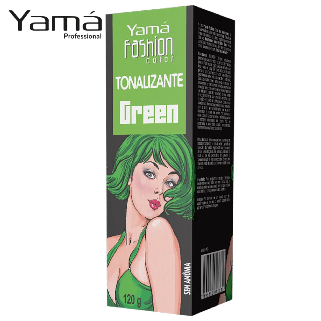 Tonalizante Verde Profissional Yama Fashion Color Green Cores Vibrantes ...