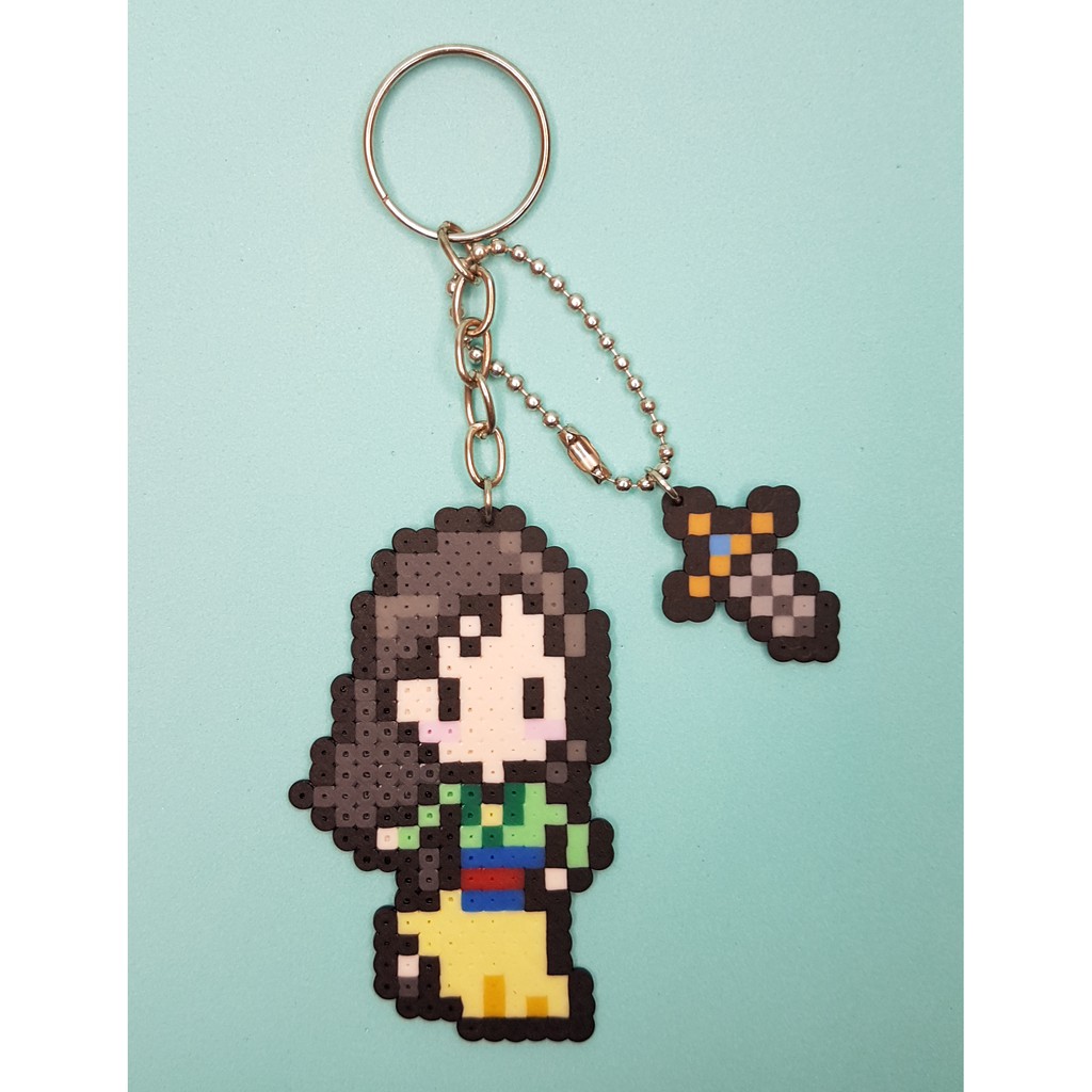 Chaveiro duplo - Mulan - Disney - Pixel Art/ Pixel Arte/ Perler Beads ...