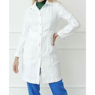 Jaleco Feminino LUXO gabardine Acetinado com Elastano | Shopee Brasil