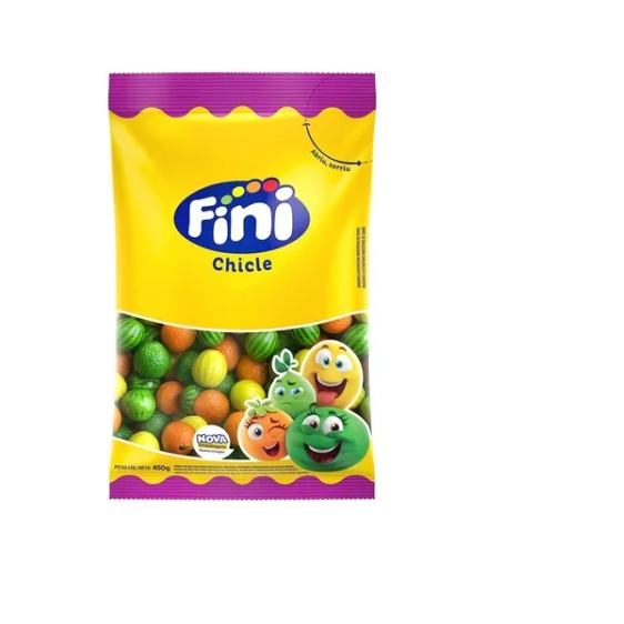 Pacote de chicle salada de frutas - Fini - 450g | Shopee Brasil
