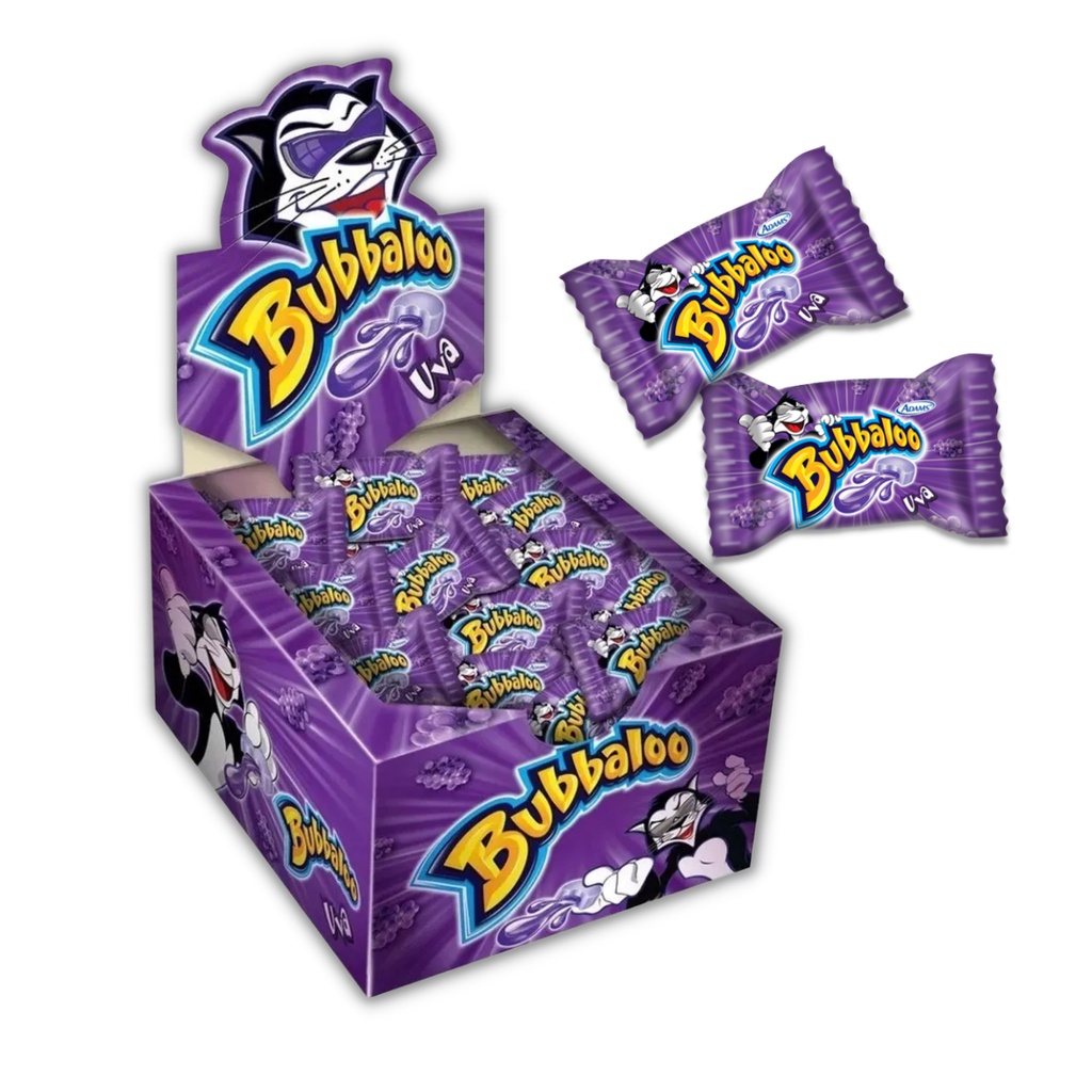 Goma de Mascar Bubbaloo Uva 300g com 60 Unidades - Chiclete Babalu Doce ...