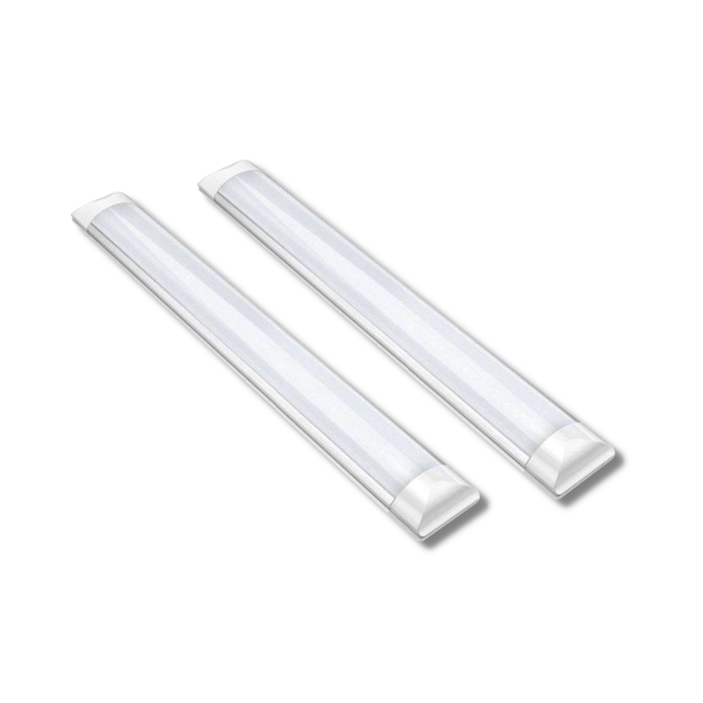 Kit 2 Luminária Linear Led Tubular Sobrepor 20w 60cm Branco Frio 6500k ...