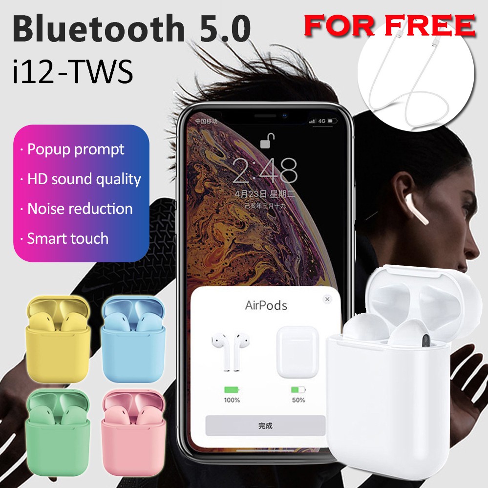 Original Inpods 12 i12 tws Touch Control sports Sem fio fones de ouvido ...