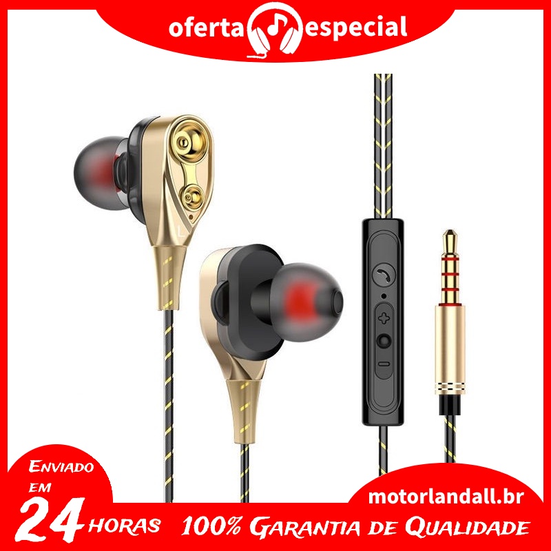 Fone De Ouvido Intra-Auricular Estéreo Com Fio/Baixo AK6 | Shopee Brasil