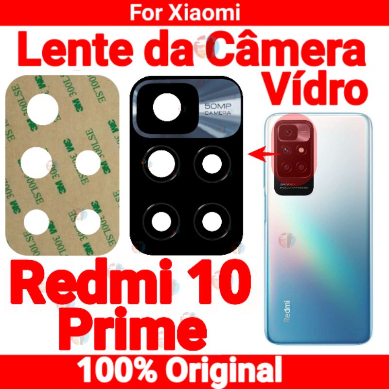 Vidro Da Camera Xiaomi Redmi Note 10 5g 10t Vidrinho Traseiro Lente