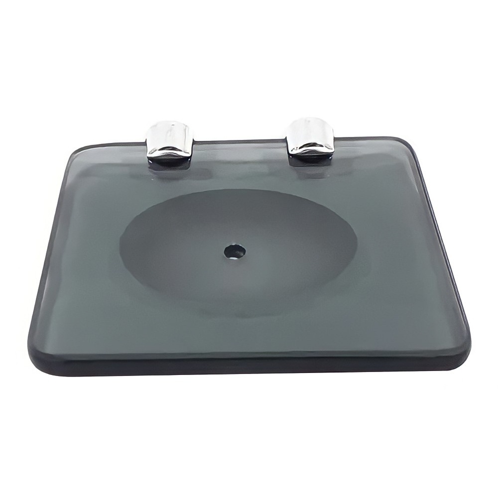 Saboneteira de parede modelo Luxo vidro quadrado Fumê 8mm | Shopee Brasil