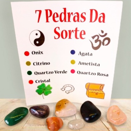 Kit de Cristais Sete Pedras da Sorte | Shopee Brasil