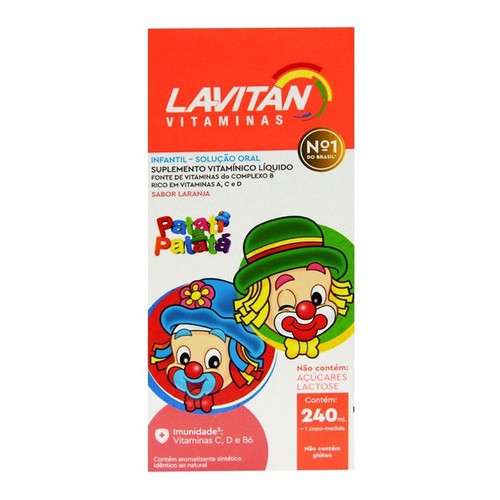 Lavitan kids Polivitamínico Imunidade Infantil Sabor Laranja 240ml ...