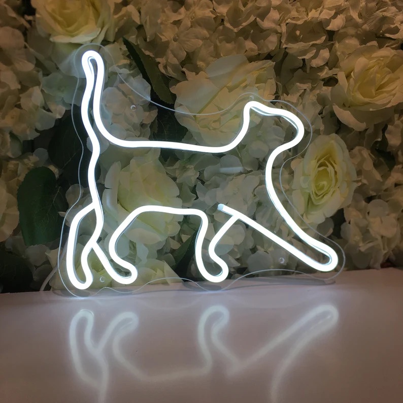 Gato Luz Neon Led Decoração Parede | Shopee Brasil