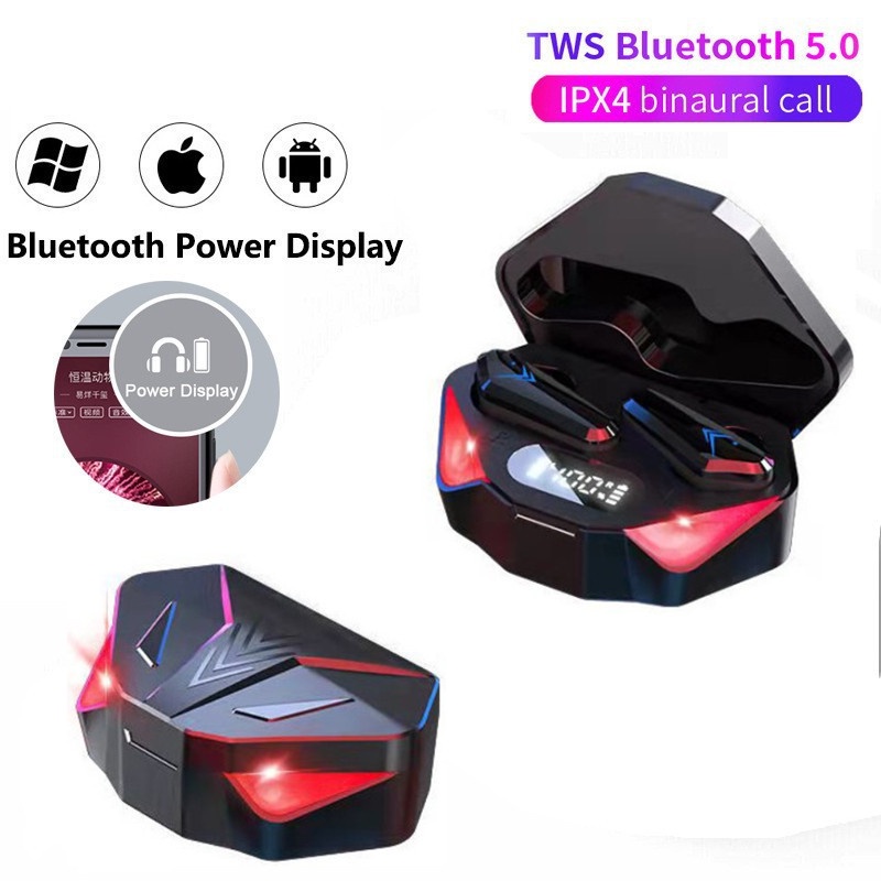 Fone De Ouvido X15 TWS Game Bluetooth 5.0 Wireless Sem Fio Headset Com ...