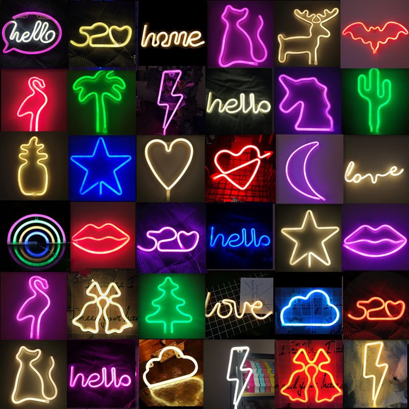 Luzes Led Neon Planeta Iluminação Parede Pendurado Quarto De ...