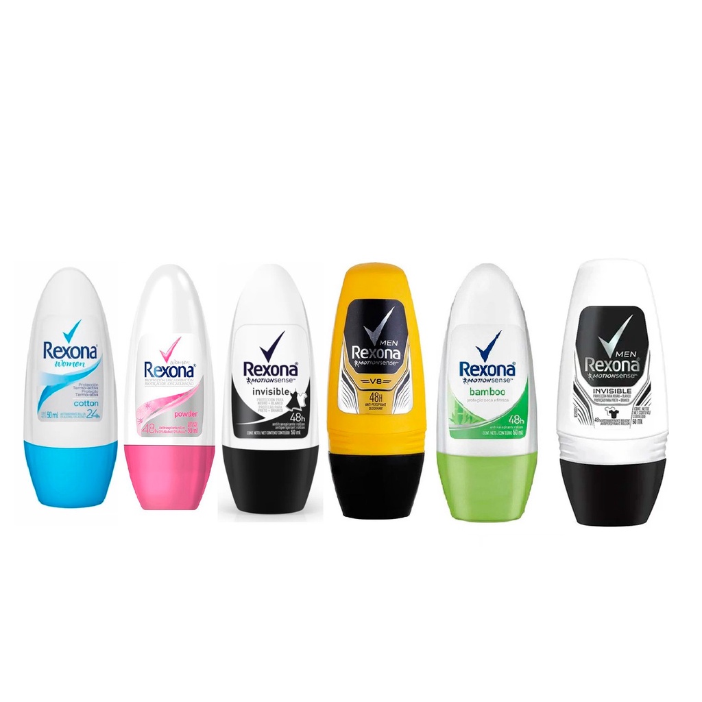 Desodorante Rexona Rollon Masculino e Feminino - 50ml | Shopee Brasil