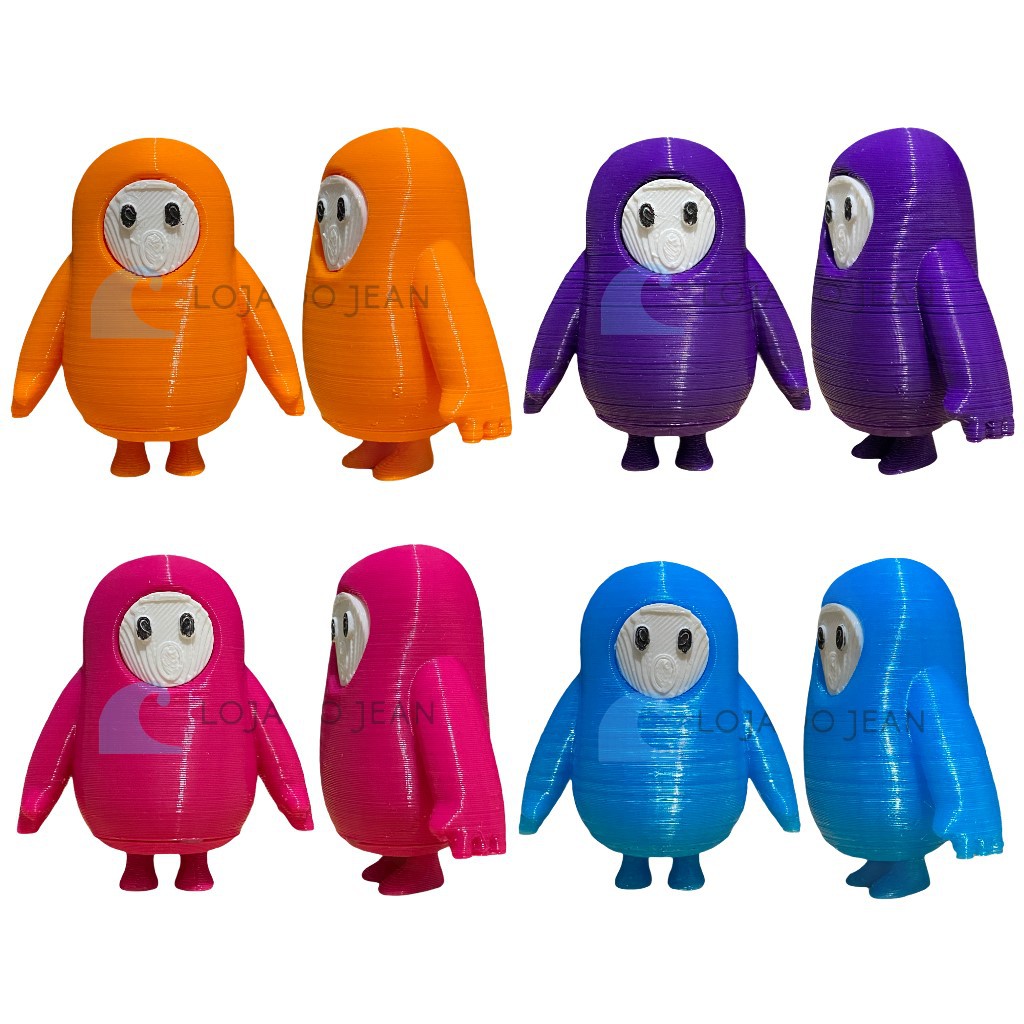 Kit 4 Boneco Fall Guys Ultimate Knockout Brinquedo 6,5cm Jogo Game Jogo ...