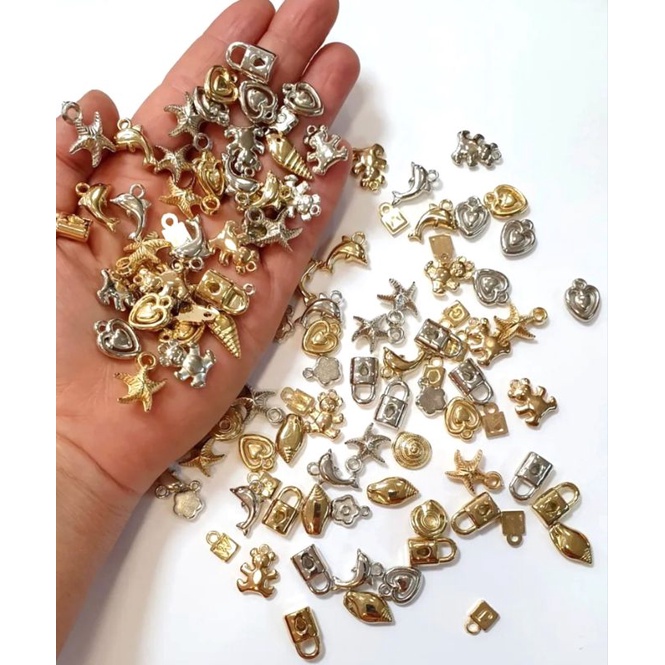 Pingentes de ABS Pingentinhos para bijuterias Sortidos 50 unidades ...