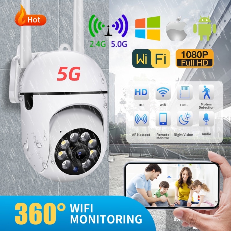 5G 3MP 2MP PTZ WIFI IP Câmera Áudio Impermeável CCTV Vigilância ...
