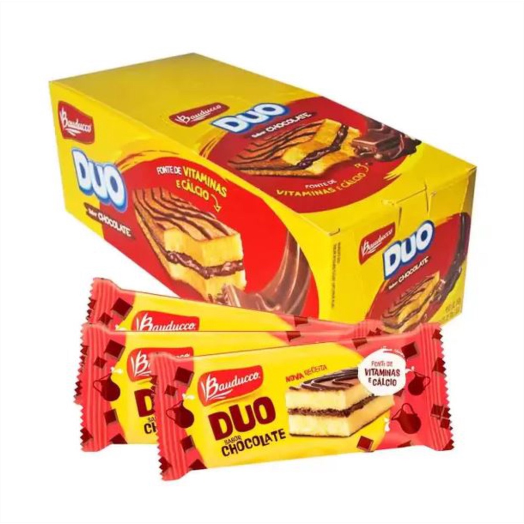 Bolinho Bauducco Duo Chocolate 27g Display C/15 Unid. | Shopee Brasil