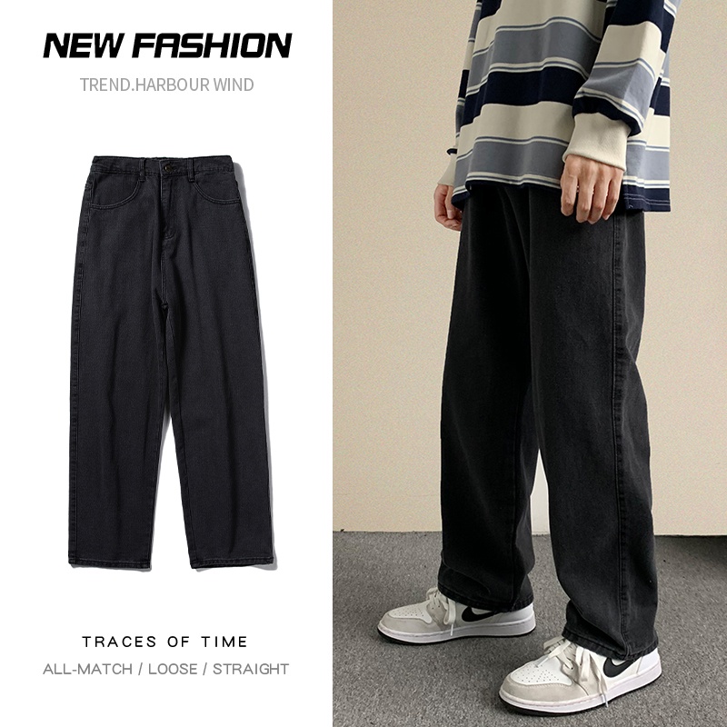 Outono Nova Streetwear Baggy Jeans Homens Coreano Moda Soltas Calças