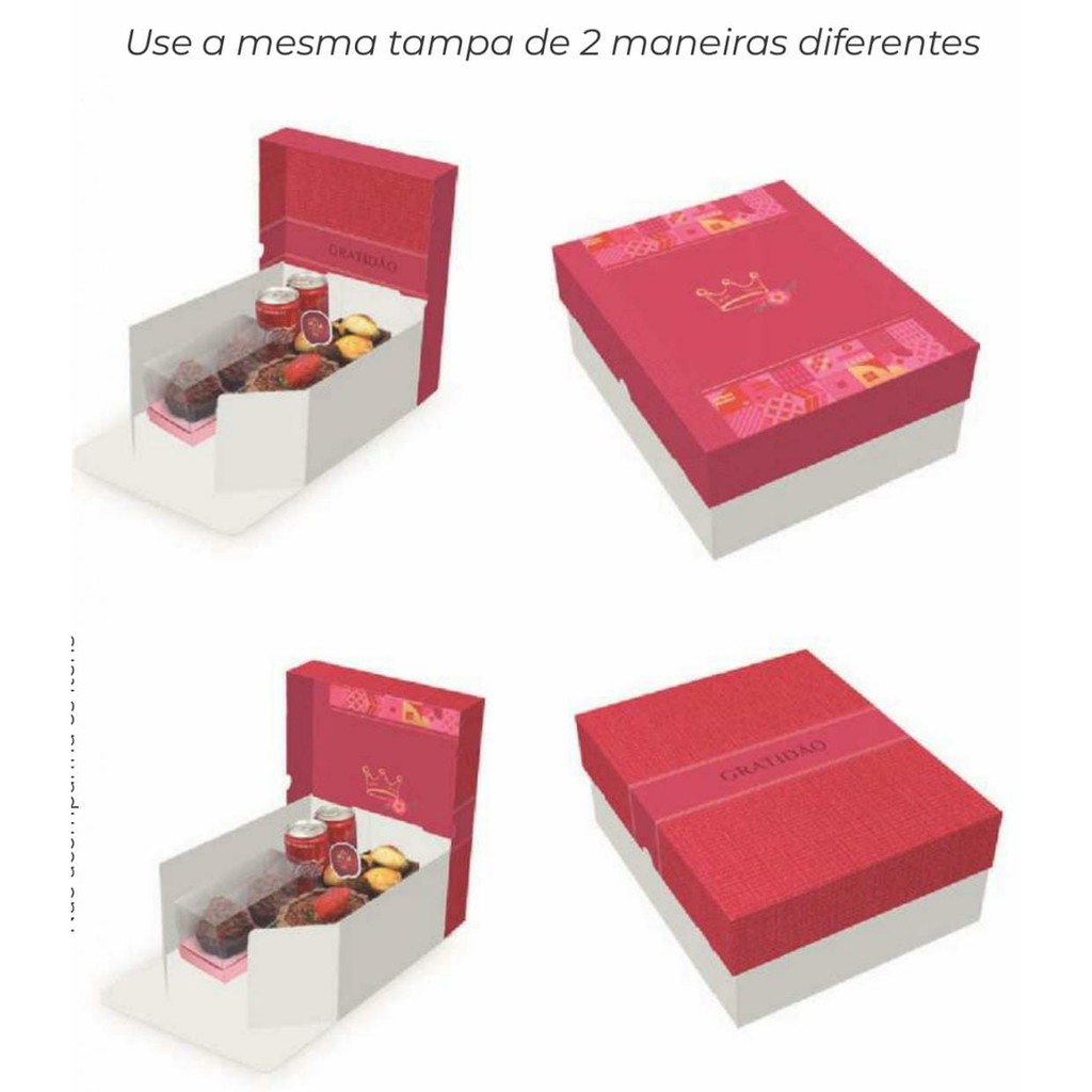 5 Caixas Bolo Festa Surpresa Presente Lembrancinha Dia Das Mães e Dia ...