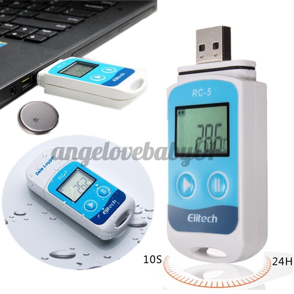 RC-5 USB Reusable Temperature Data logger Internal Sensor 32000 Points Meter | Shopee Brasil