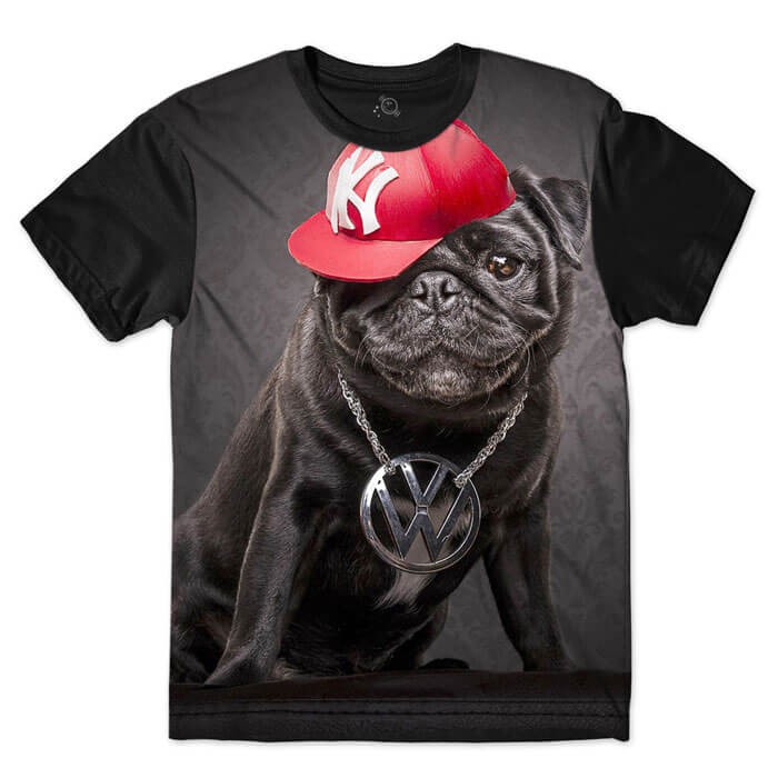 Camiseta Pug Rapper | Shopee Brasil