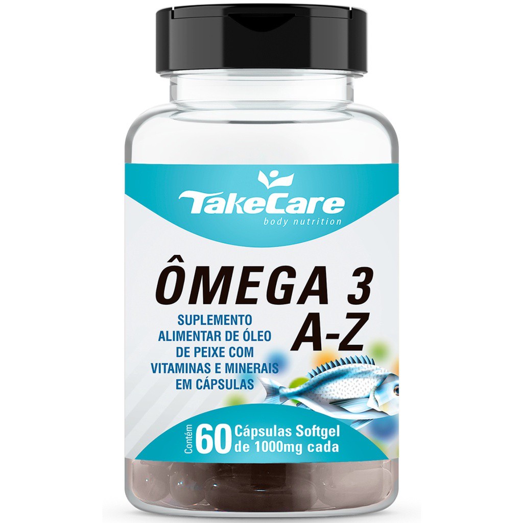OMEGA 3 AZ VITAMINAS MINERAIS 1000MG 60 CAPS - TAKE CARE | Shopee Brasil
