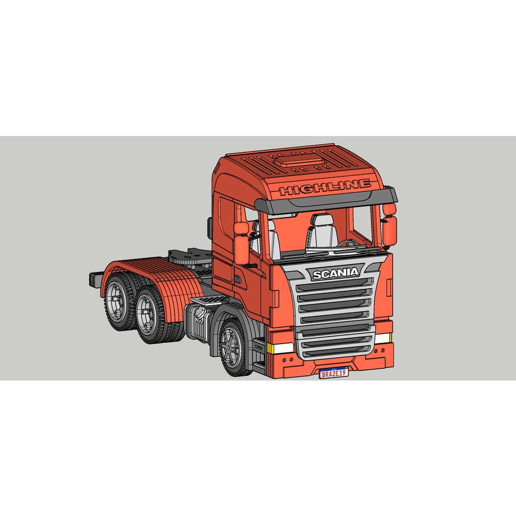 Miniatura Do Caminhão Scania R440 Em Mdf Escala 1/14 | Shopee Brasil