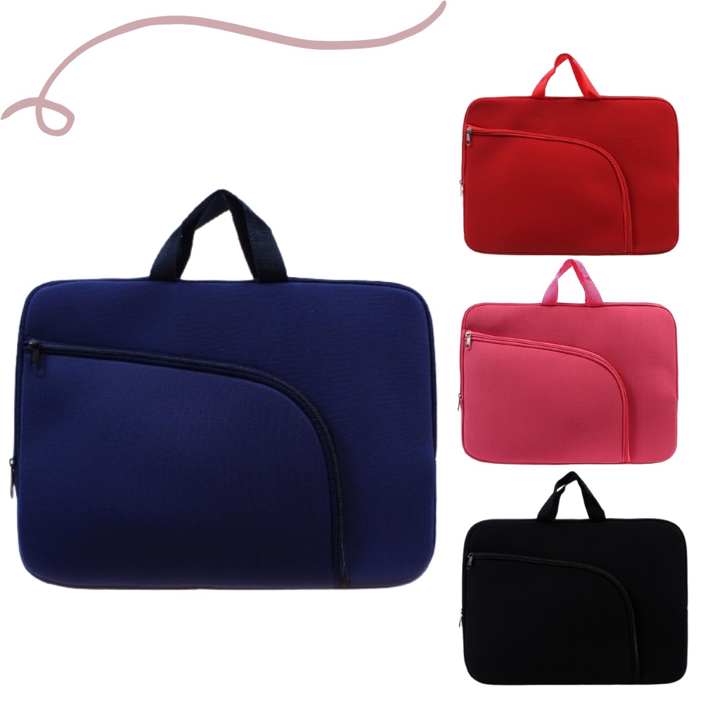 Capa Case Para Notebook laptop Maleta Com Ziper Alça Reforçada Bolso ...