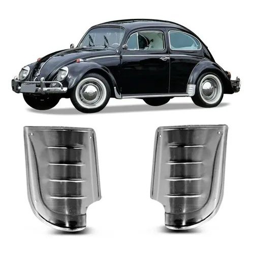 Par Polaina Traseira Inox Paralama Traseiro VW Fusca | Shopee Brasil