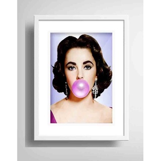 Quadro Elizabeth Taylor Chiclete Pop Art Rs2 Vidro Paspatur | Shopee Brasil