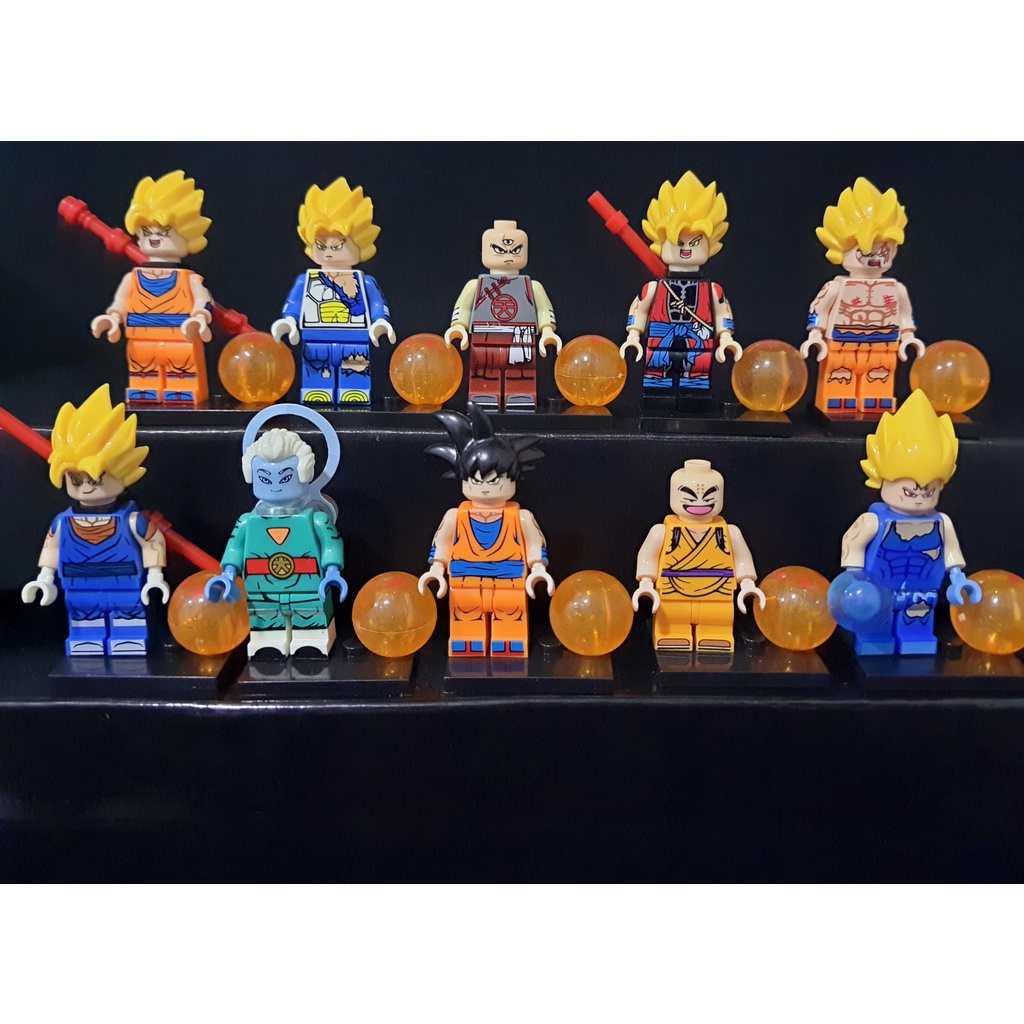 Miniaturas Dragon Ball - Goku, Vegeta, Trunks, Yamcha, Kuririn, blocos ...