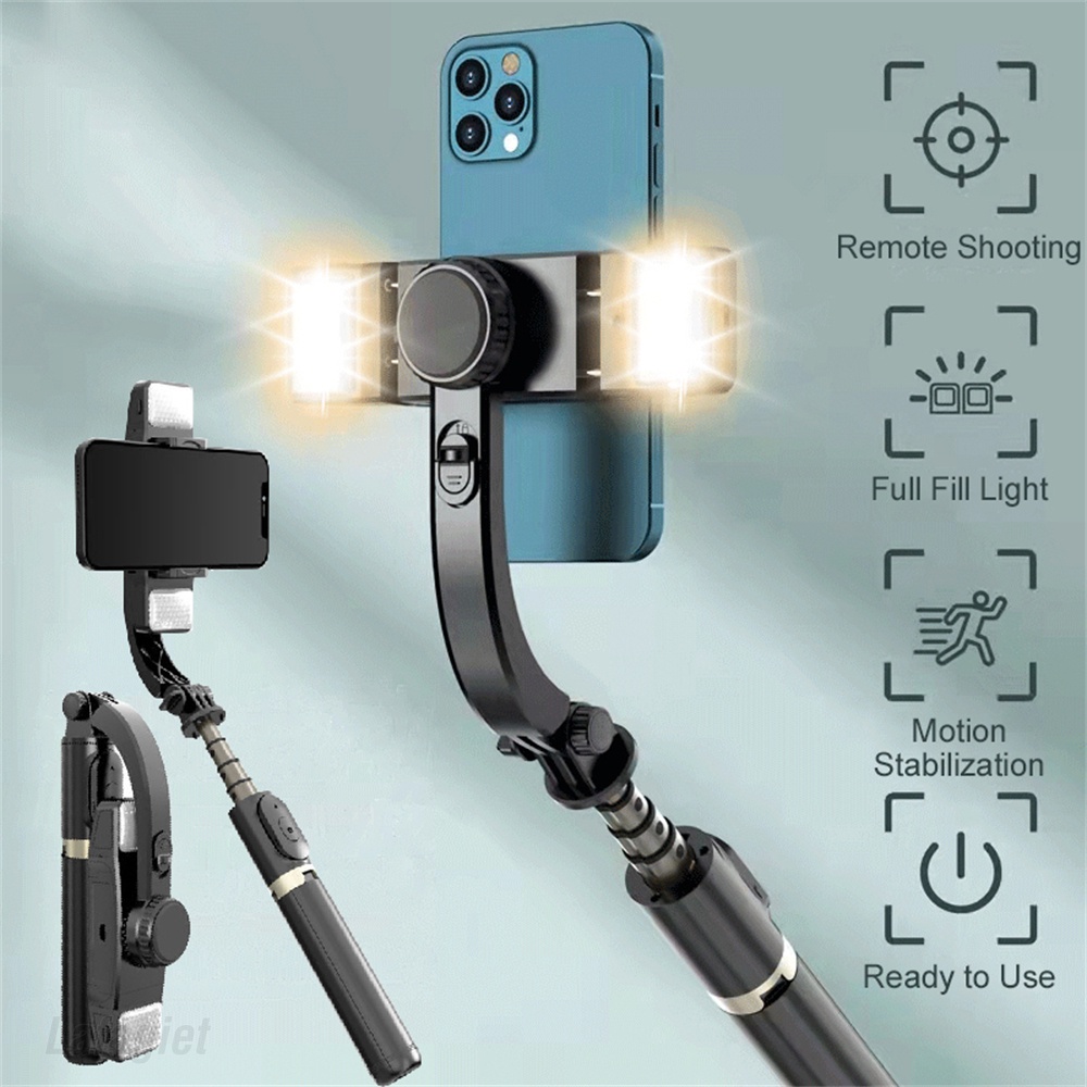 Gimbal Estabilizador Com Luz LED Bastão De Selfie Tripé Stick TriPod ...