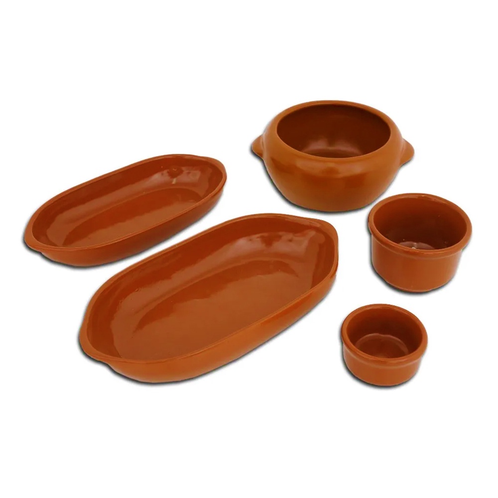 Kit Feijoada Cerâmica Barro 5 Peças 1a2 Pessoas Restaurante Refratario ...