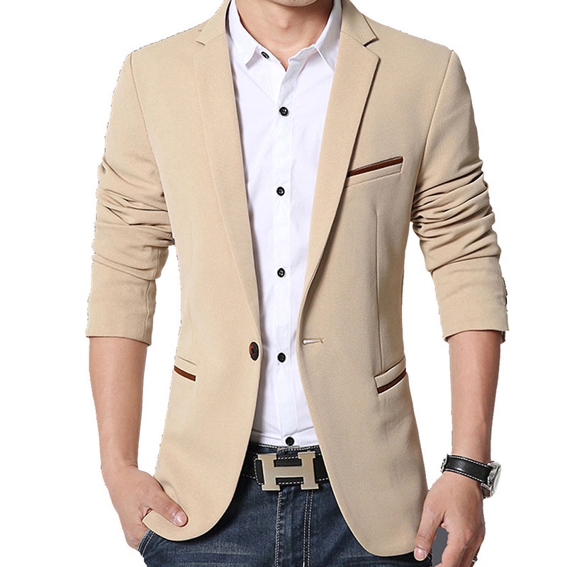 Blazer Masculino Slim Fit Casual Moda Primavera/Outono | Shopee Brasil