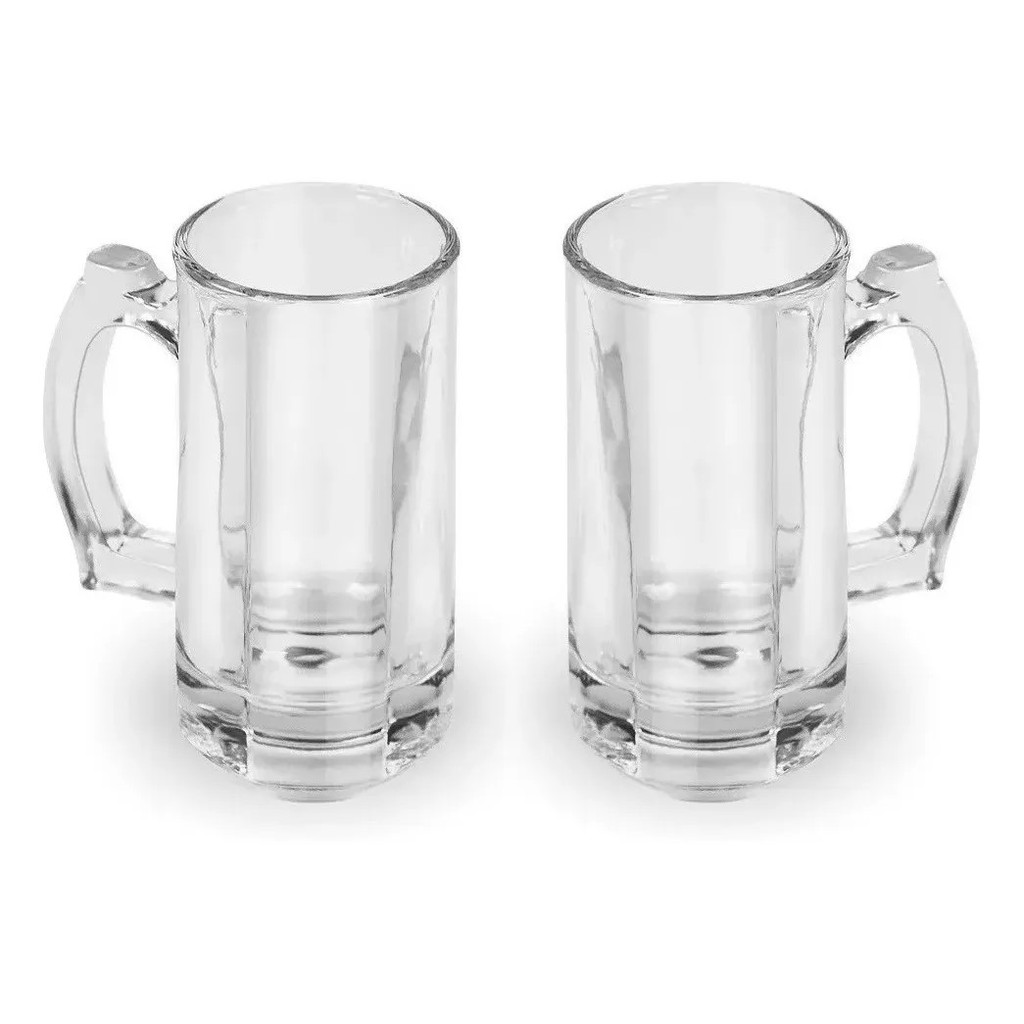Caneca Chopp Zero Grau Cerveja Vidro Grosso Transparente 340ml Beer 2 Unids | Shopee Brasil