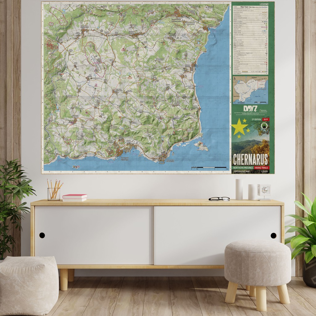 Poster Mapa Jogo Dayz Chernarus Pc Xbox Ps4 Tamanho 81x60cm | Shopee Brasil