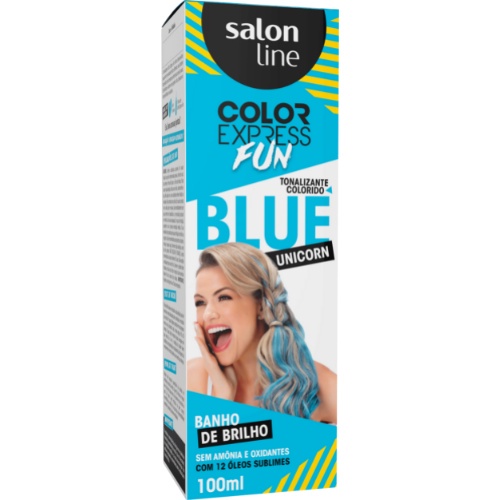 Salon Line Tonalizante Blue Unicorn (Azul Claro) Color Express Fun 100 ...