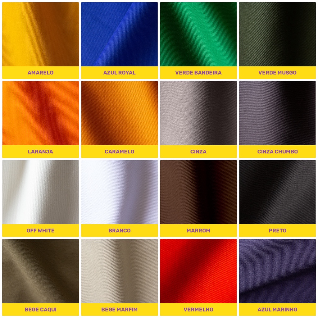 Tecido Sarja Peletizada 100% algodão 1m x 1,60m Várias Cores | Shopee ...