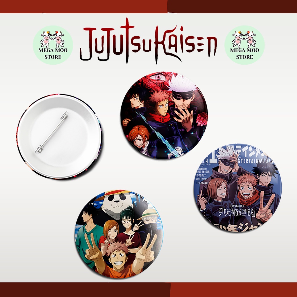 Bottons anime Jujutsu Kaisen Itadori Megumi Nobara Kugisaki Gojo Satoru ...