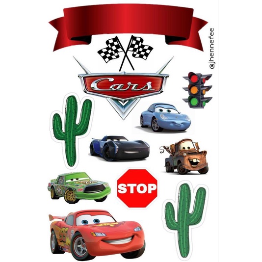 Toppo topper de Bolo carros | Shopee Brasil
