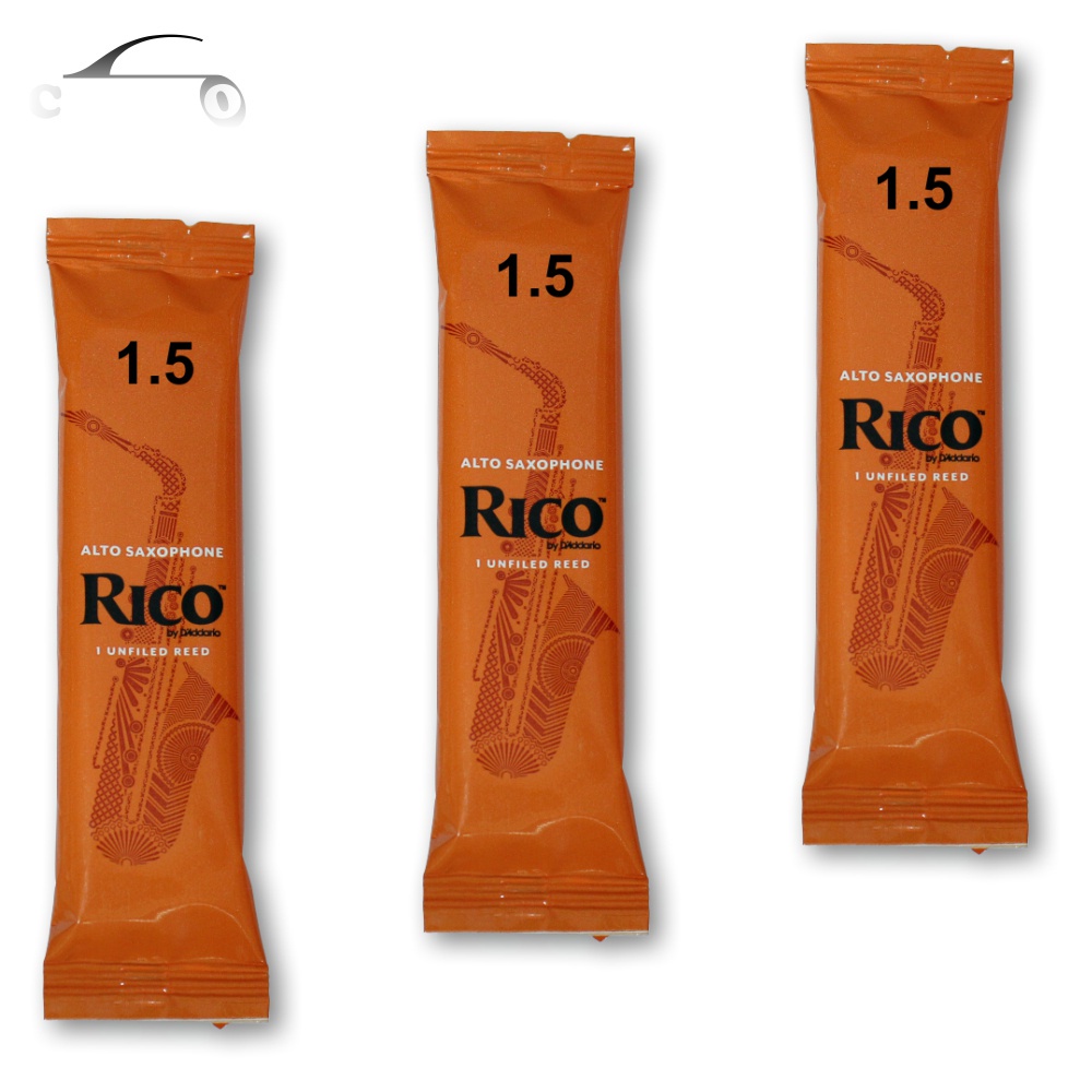 3 Palhetas Sax Alto Rico Reeds Daddario Kit com 3 Unidades - Corre Que ...