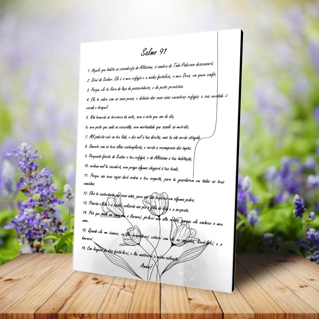 Placa Decorativa Salmo 91 Ref002 Shopee Brasil