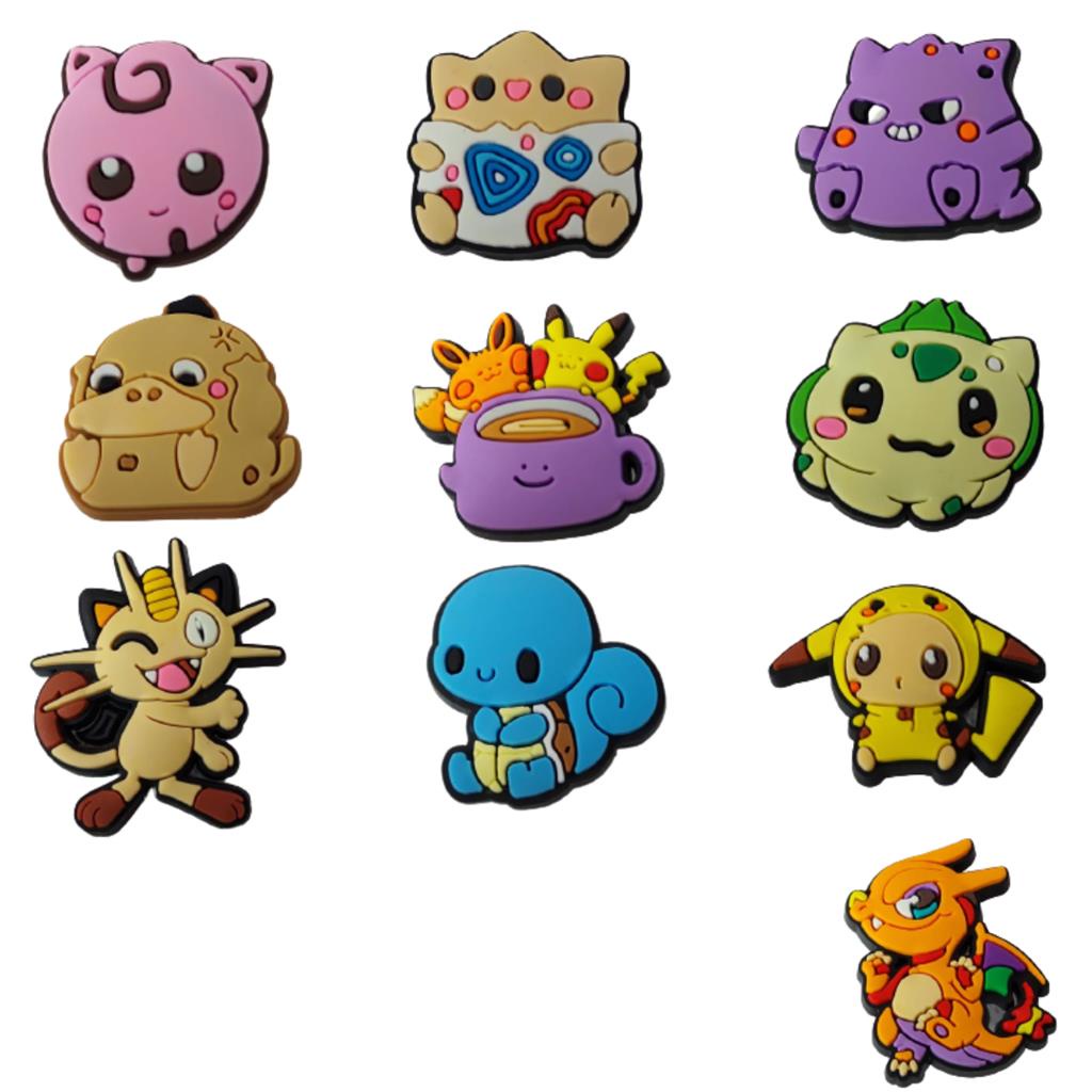 Pin Jibbitz Para Crocs Alfinete de Croc Pokemon Pikachu Squirtle Ditto ...